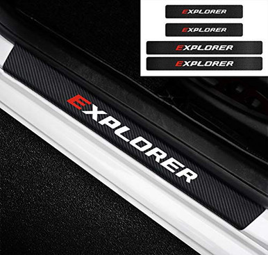 GEERUI 4PCS Threshold Protection Sticker Reflective Carbon Fiber ...