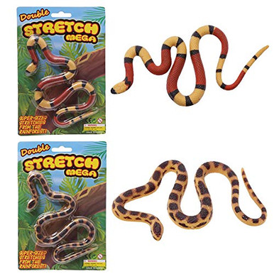 The Toy Network Fake Snake - Mega Stretch Snake 22" - Stretches Up to 5 ...