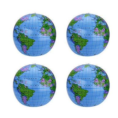 BUGSAWAY Inflatable Globe 13.78 Inches Inflatable World Globes PVC ...