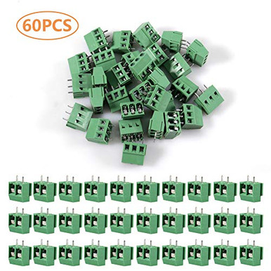 Aoicrie PCB Screw Terminal?60pcs 5.00mm Pitch 3 Pin & 2 Pin PCB Mount ...