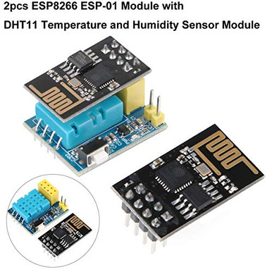 MakerFocus 2pcs ESP8266 ESP-01 Serial Wireless WiFi Transceiver Receiver Module 1MB SPI Flash ...
