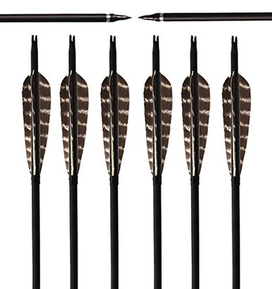 ARCHERY SHARLY 31Inch Carbon Targeting Practice Arrows Turkey Feather ...