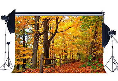 Hasdrop Autumn Jungle Forest Backdrop 7X5FT Vinyl Rural Countryside ...