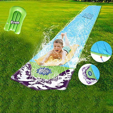 SOARRUCY Kids Single Water Slip and Slide W/ Bodyboard, Inflatable ...