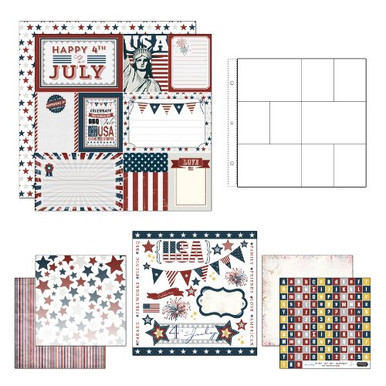 Scrapbook Customs Themed Paper and Stickers Scrapbook Kit Fourth of ...
