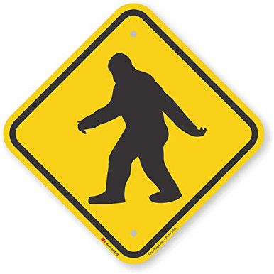 SmartSign "Sasquatch Big Foot Crossing" Sign | 12" x 12" 3M Engineer ...