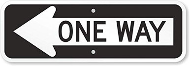 SmartSign "One Way" MUTCD Compliant Sign with Left Arrow | 6" x 18" 3M ...