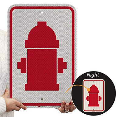 SmartSign "Fire Hydrant" Sign | 12" x 18" 3M High Intensity Grade ...