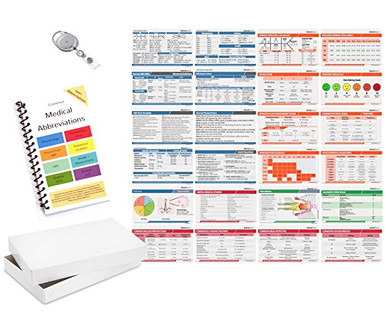 Scrubnotes Medical Reference ID Badge Cards 13 Card Set with Pocket ...