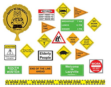 Happy Retirement Decor Bundle Includes No Work Zone Party Tape Cutouts ...