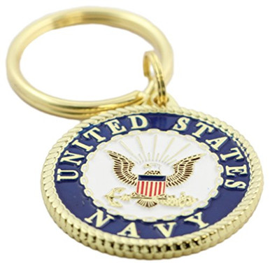 US Navy Crest Keychain Patriotic Key Rings Military Gifts Collectibles ...