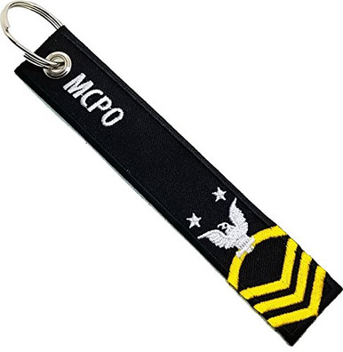 U.S. Navy Master Chief Petty Officer Black Embroidered Key Chain ...
