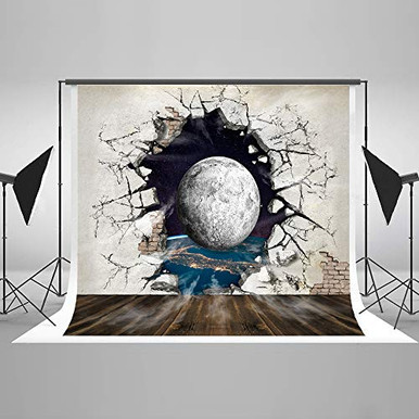 Kate 10x65ft 3D Background Free Photography Props Realistic Wall Break ...