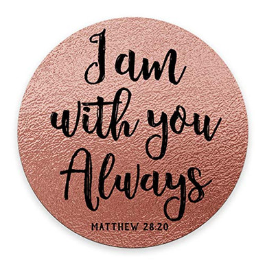 Smooffly Round Mouse Pad Bible Verses Scripture Quotes I am You Always ...