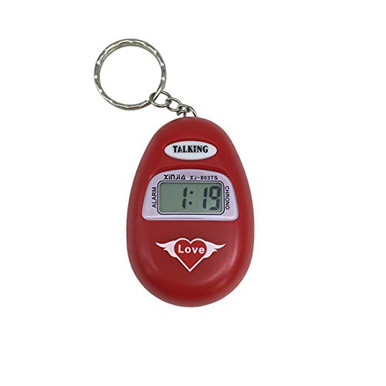 VISIONU Spanish Language Talking Key Chain Clock Big Voice with Alarm ...