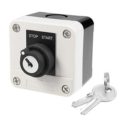 uxcell Push Button Switch Station Key Lock Select Switch Station 2 ...