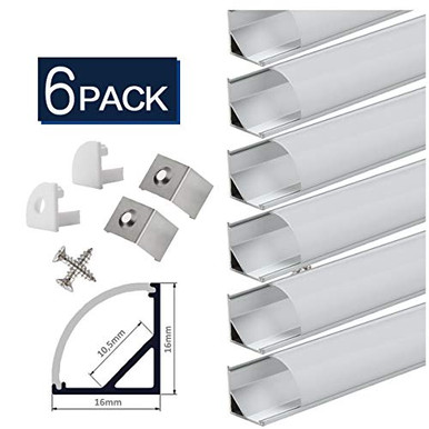 LED Strip Channel with Diffusers, StarlandLed 6-Pack 1Meter/3.3ft LED ...