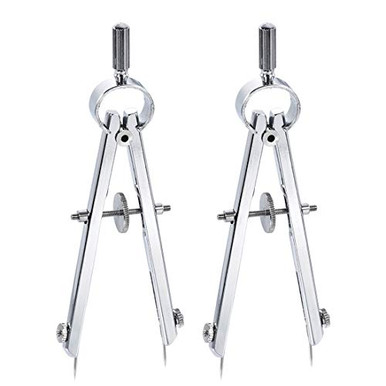 uxcell Spring Bow Compass with Lock for Drafting Drawing Math 2pcs ...