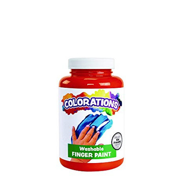 Colorations Washable Finger Paints, 16 fl oz, Orange, Non-Toxic, Creamy ...