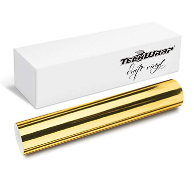 TECKWRAP Chrome Gold Adhesive Craft Vinyl 12 x 10ft - Warehousesoverstock