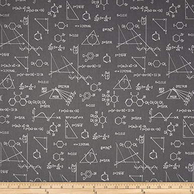 Robert Kaufman Science Fair Formulas Grey Fabric by The Yard ...