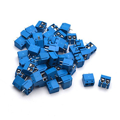Antrader 50pcs 2Pin PCB Mount Power Screw Terminal Block Connector ...