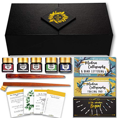 The Lettering Tribe Calligraphy Set For Beginners | Oblique Pen Holder ...