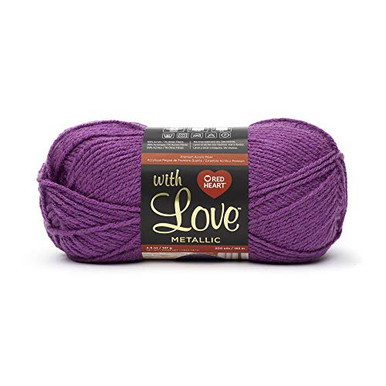 Red Heart with Love Metallic Yarn Purple - Warehousesoverstock
