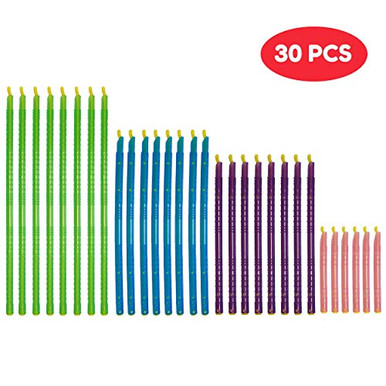 Macro Giant Plastic Bag Sealer Sticks Set of 30 4 Sizes Assorted Colors ...
