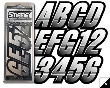 Techtron White Black Super Sticky 3 Alpha Numeric Registration ...