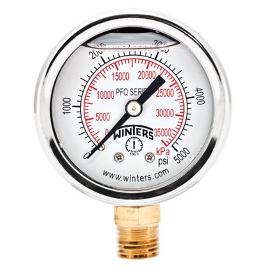 Winters PFQ Series Stainless Steel 304 Dual Scale Liquid Filled ...