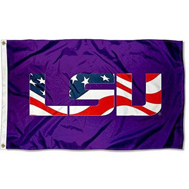 College Flags Banners Co Louisiana State LSU Tigers Patriotic Flag ...