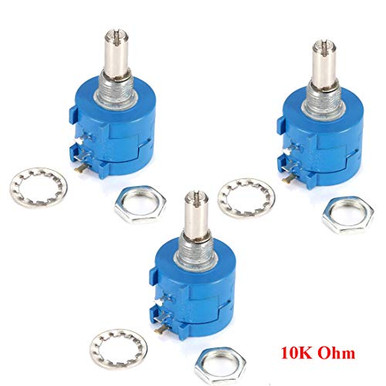 HiLetgo 3pcs 3590S 2 103L 10K Ohm 10 Turn Rotary Wire Wound Precision ...