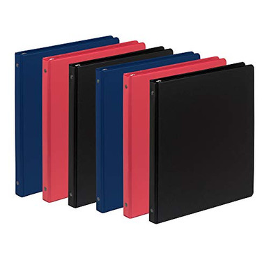 Samsill Storage .5 Inch Binders, Locking Round Ring Binder, 3 Ring ...