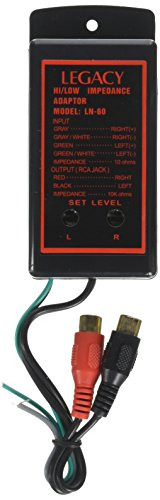 High Low Level Impedance Adaptor Car Audio System RCA Line Output ...