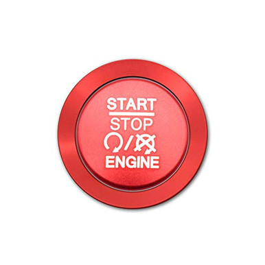 Ceyes Red Engine Start Stop Sticker Emblem Push to Start Button Badge ...