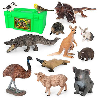 Volnau Animal Toys Figurines 12PCS Australia Animal Figures Zoo Pack ...