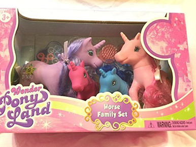 Wonder Pony Land -Little Pony Family Set of 4 Dream Collection by GiGo ...