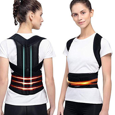 Back Posture Corrector Spinal Support, Adjustable Back Brace Shoulder ...