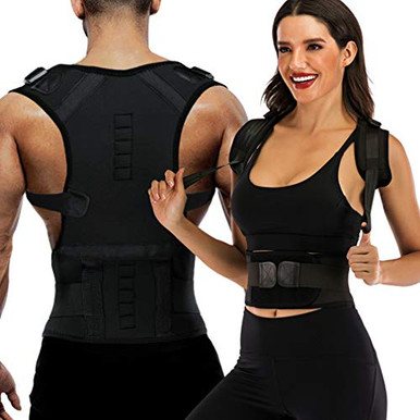 Magnet Back Brace Posture Corrector- Fully Adjustable Support Belt ...
