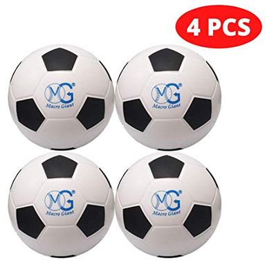 Macro Giant 6 Inch PU Foam Soccer Ball White Color Set of 4 Kickball ...