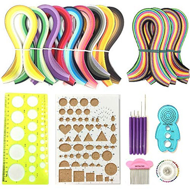 23-in-1 Paper Quilling Set with 26 Colors 640 Strips Quilling Paper DIY ...