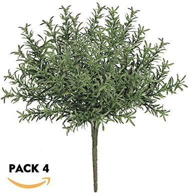 besttoyhome 4 Pcs Artificial Rosemary Plants Fake Rosemary Greenery ...