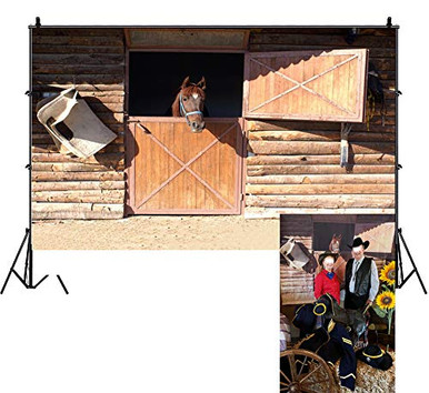 Leowefowa Horse Stable Backdrop for Photography Western Old Tarvern ...