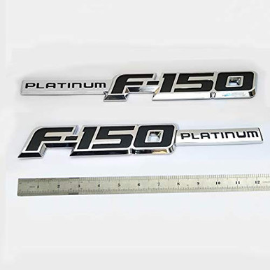 2pcs OEM F 150 Platinum Badge Emblem Side Fender 3D Logo Nameplate ...