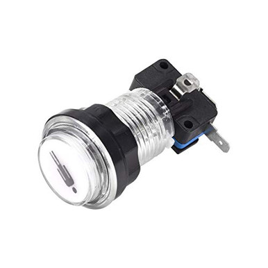 uxcell Game Push Button 33mm 12V LED Illuminated Push Button Switch with Micro Switch for Arcade ...