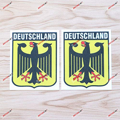 2X Reflective 4'' German Coat of Arms Eagle Germany Decal Sticker Car ...