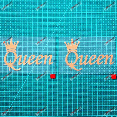 2X Gold 4 Inches Queen Crown Decal Vinyl Sticker Car Laptop Window ...