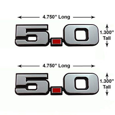 2Pack 50 Liter Engine Emblems Badge Sticker Nameplate Replacement for ...