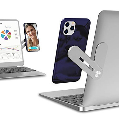 GOHIGH Side Mount Clip on Monitor Magnetic Laptop Stand with Phone ...